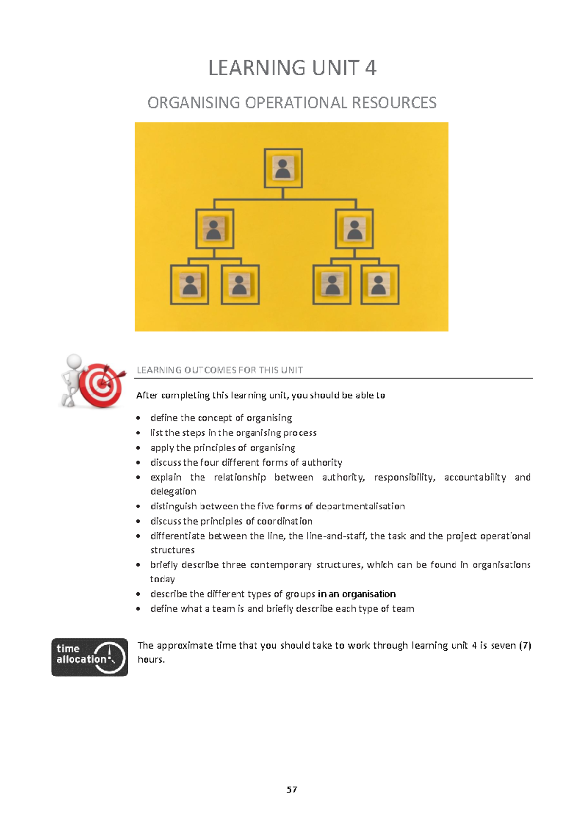 MNG1602 Learning UNIT 4 Organising Operational Resources 5c6284ef55ccad48693 edb4698abb313 - Studocu