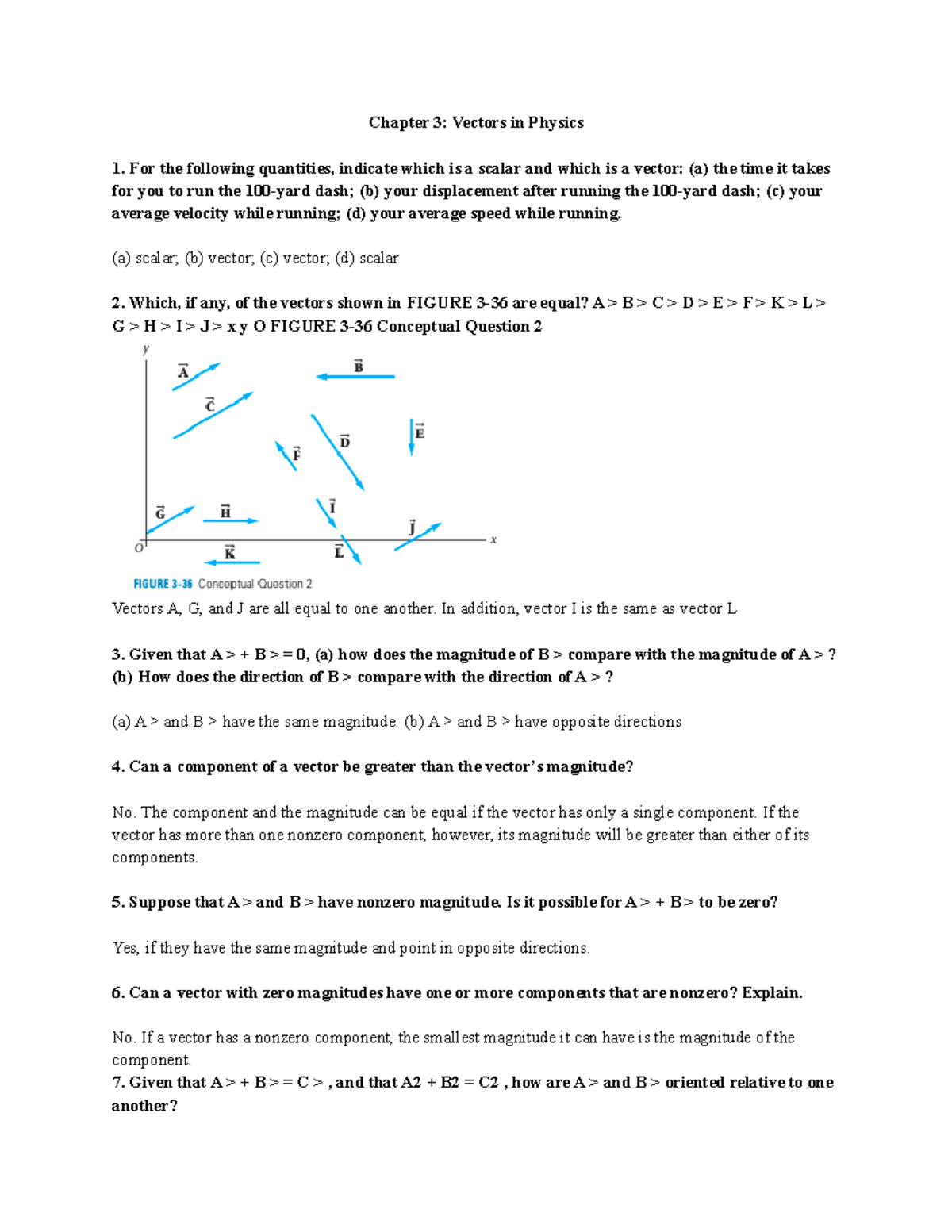 Vectors in Physics: Scalars Vectors and Properties - Studocu
