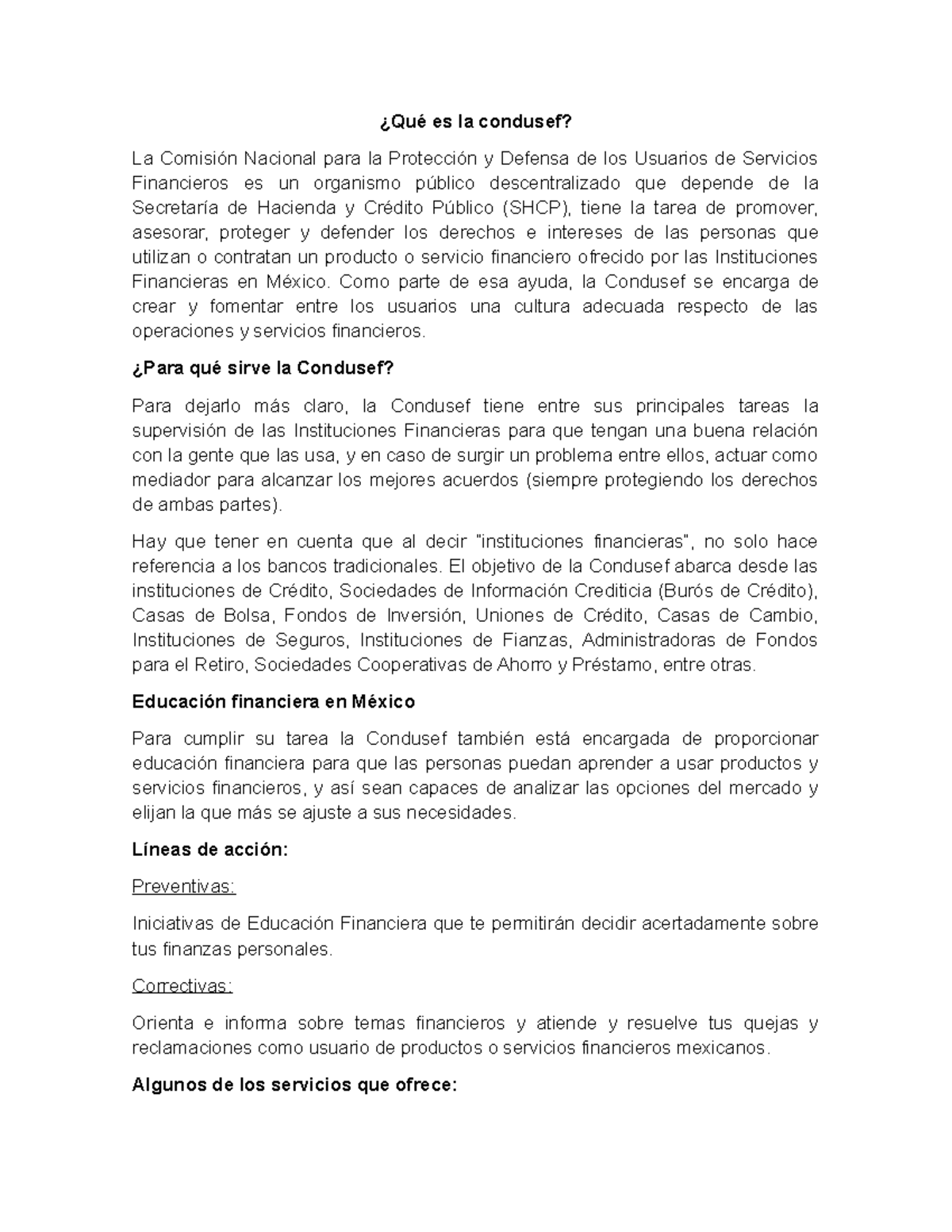 Condusef información sintetizada - ¿Qué es la condusef? La Comisión ...
