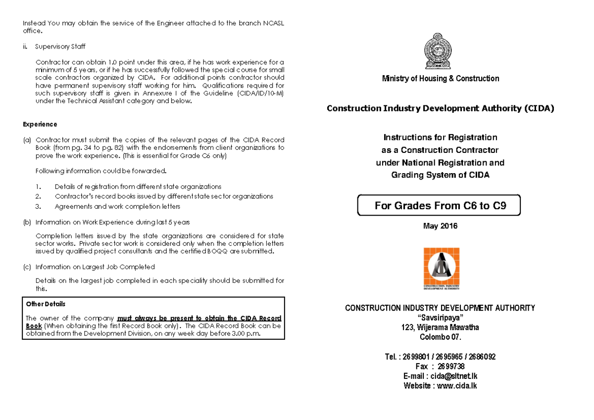 226) Leaflet - Registration (C6 to C9)-English - Instead You may obtain ...