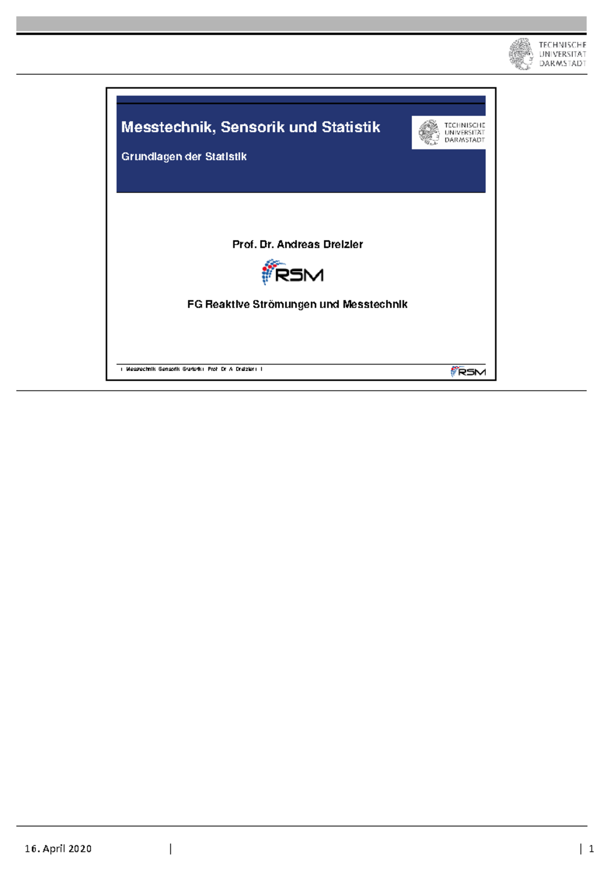 04 Grundlagen der Statistik kommentiert Version 2020 - | Messtechnik ...