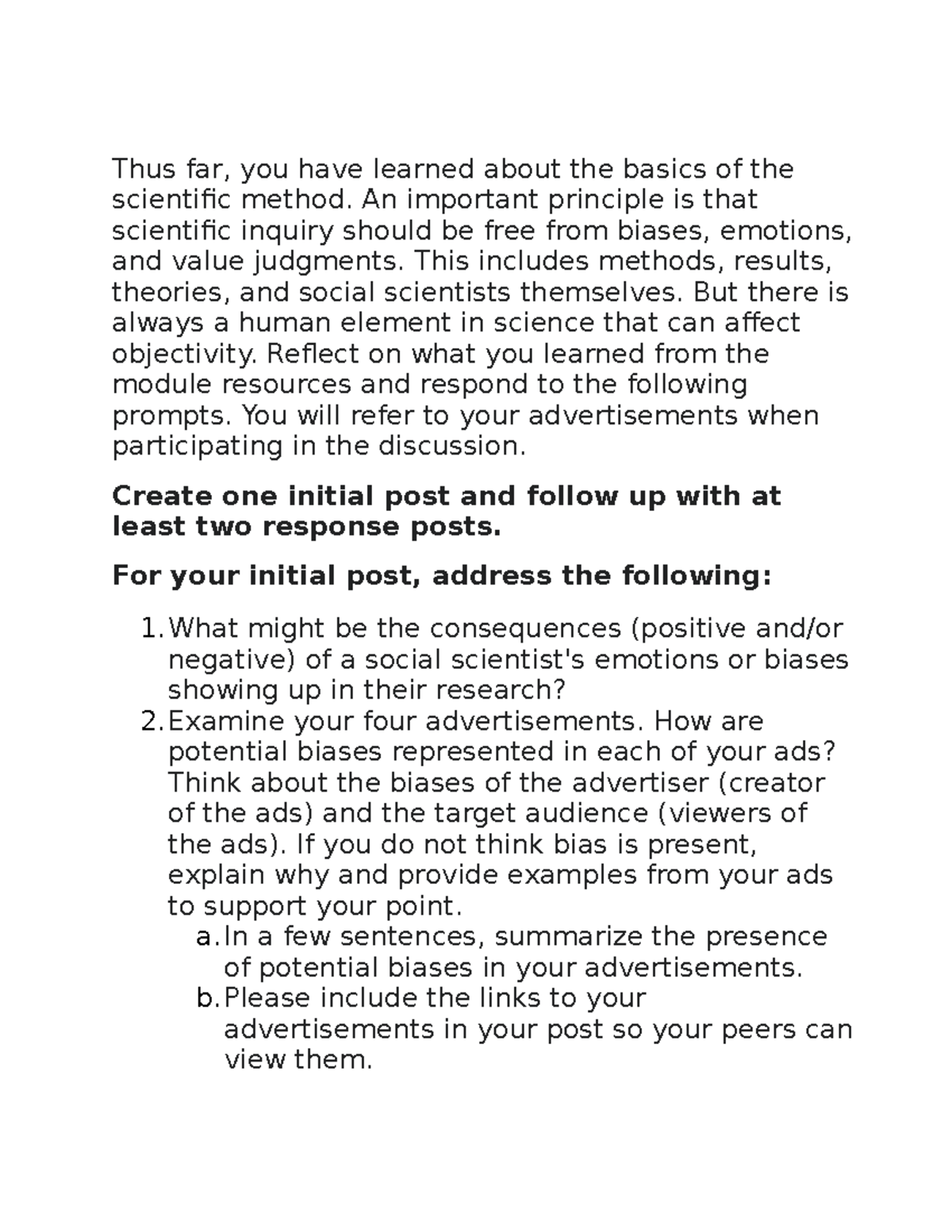 SCS 100 2-1 - 2-1 discussion - SCS 100 - SNHU - Studocu