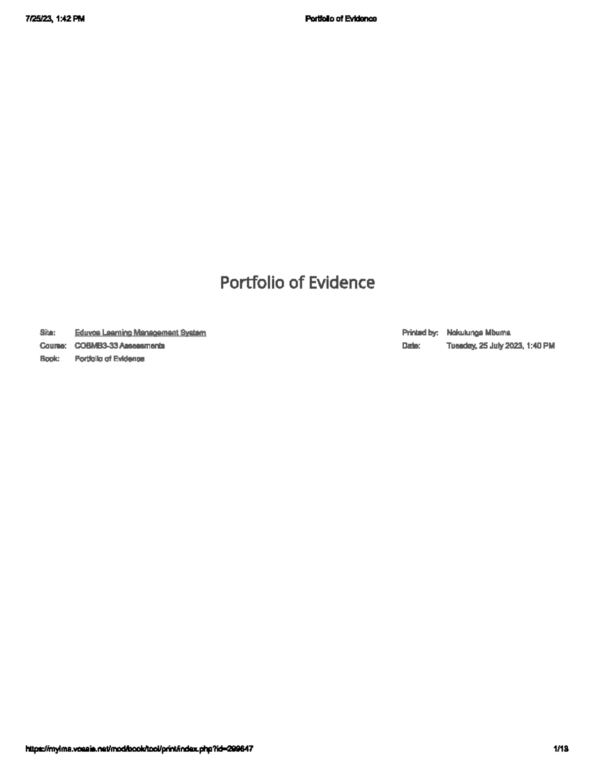 POE Indivisual Assignment - BMA3A01 - Studocu