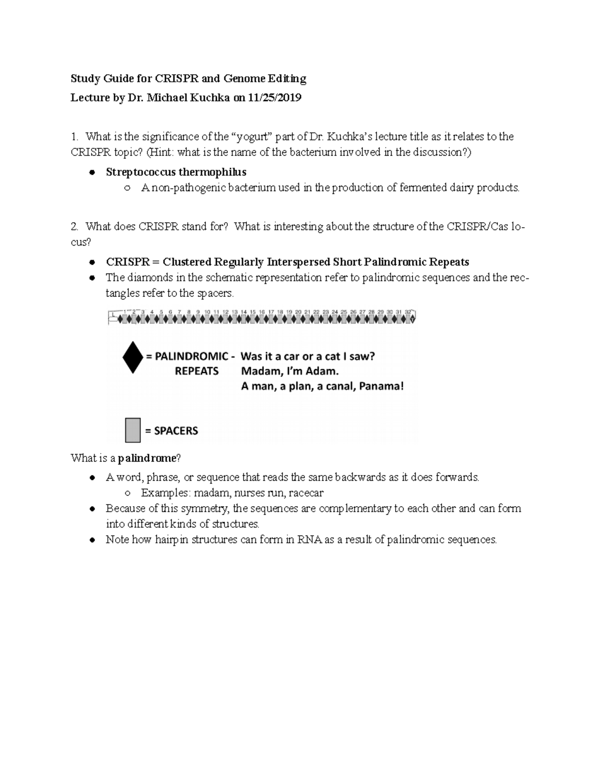 Crispr and Genome Editing - Study Guide for CRISPR and Genome Editing ...