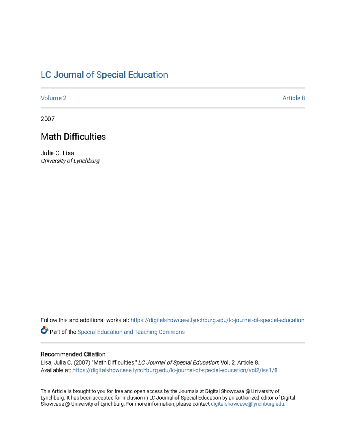 542548383 - Cours - LC Journal of Special EducationLC Journal of ...