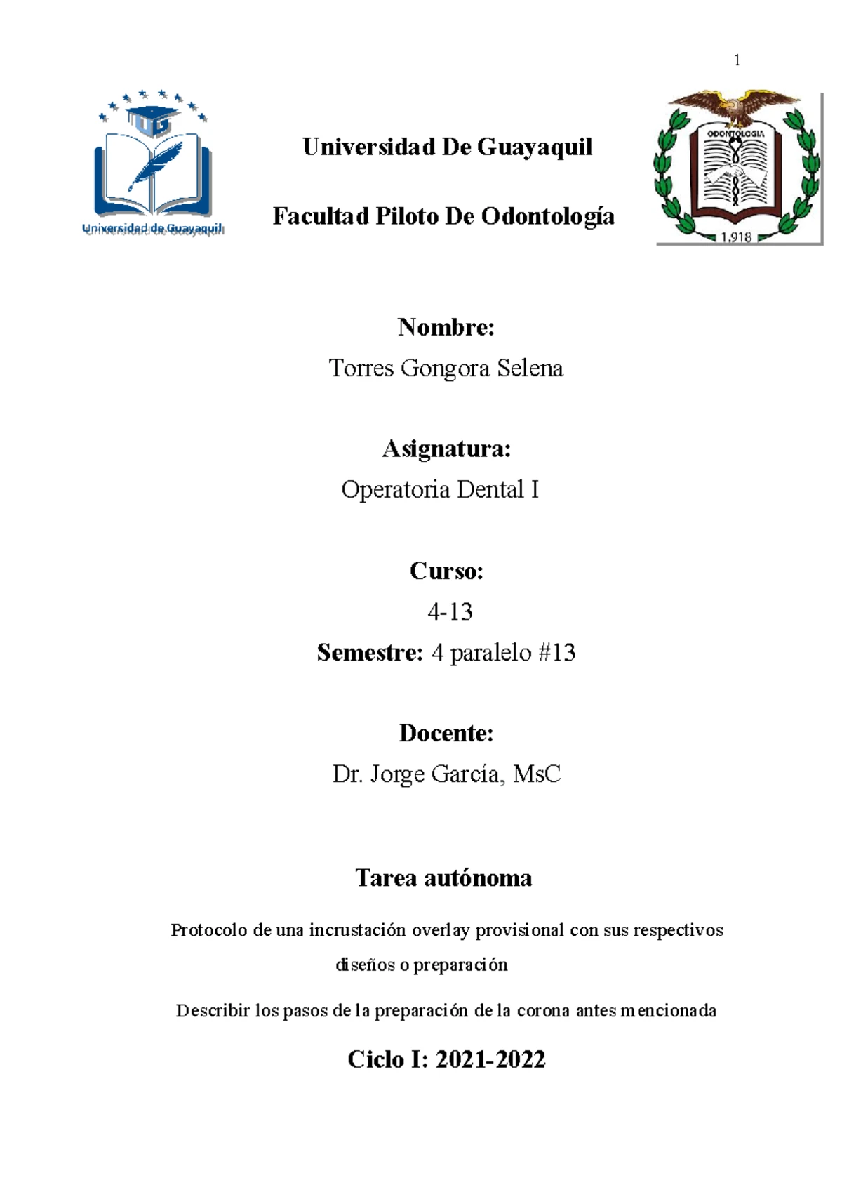 Posicion de paciente y operador - UNIVERSIDAD DE GUAYAQUIL FACULTAD ...