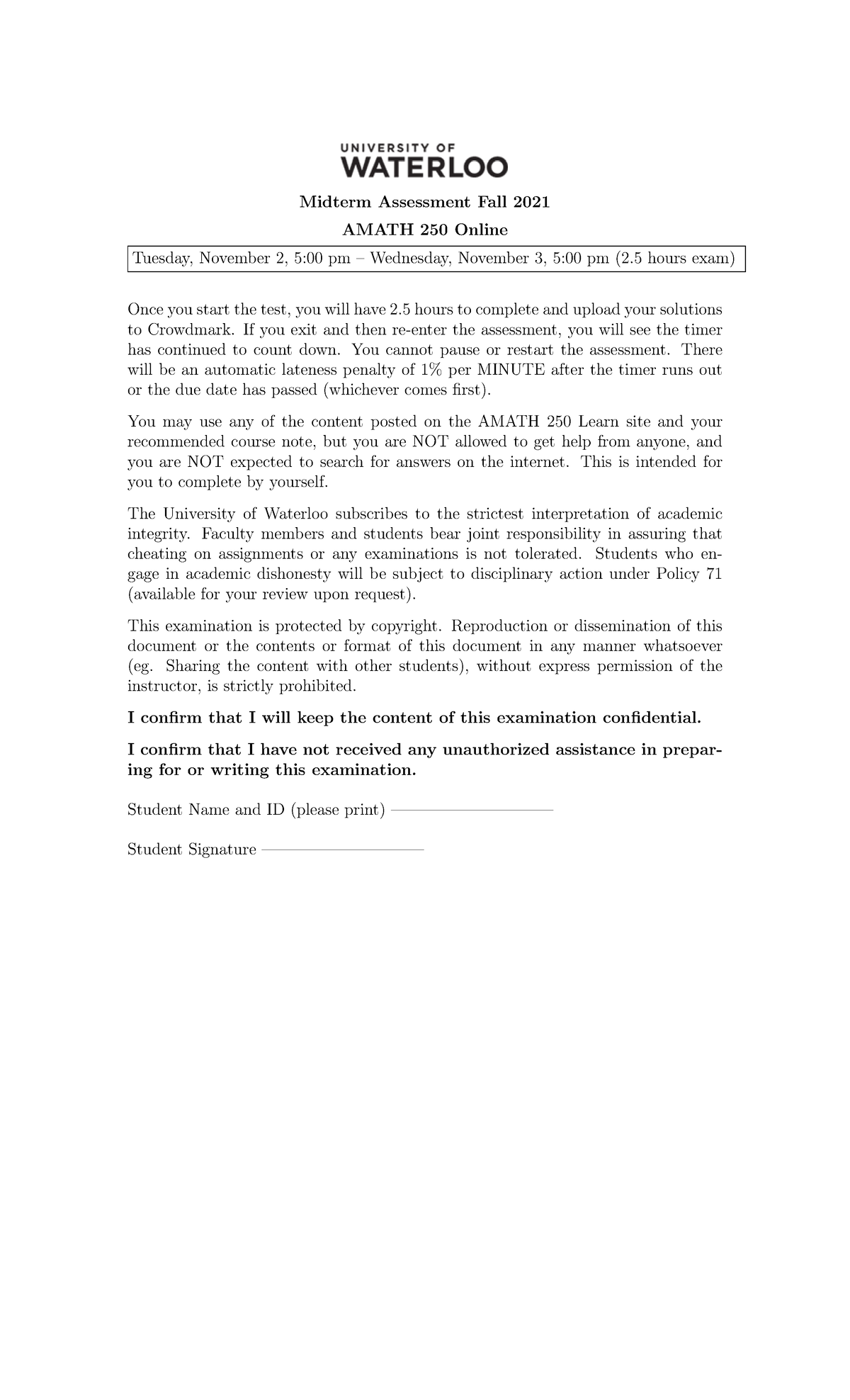 Solutions-Midterm - This is the soln to Midterm Exam. - Midterm ...