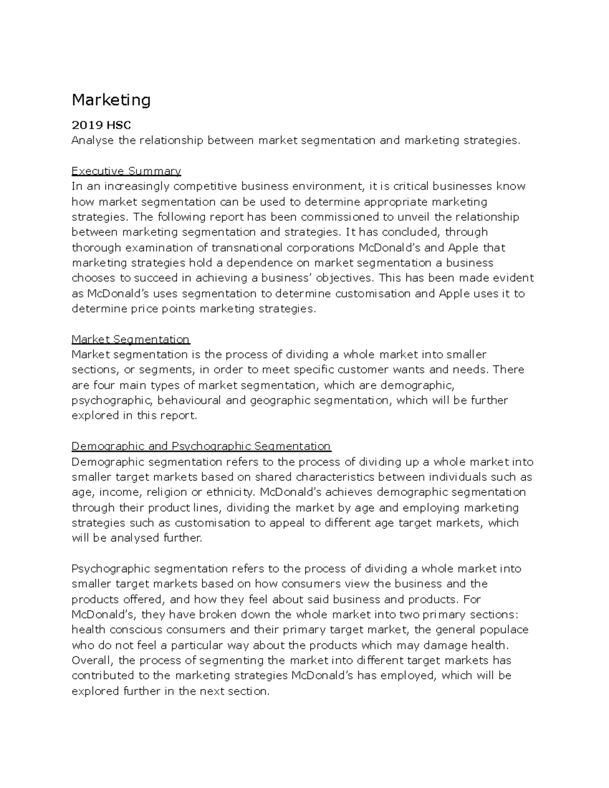 Brian Nguyen 97 External Business Studies Section IVs - Marketing 2019 ...