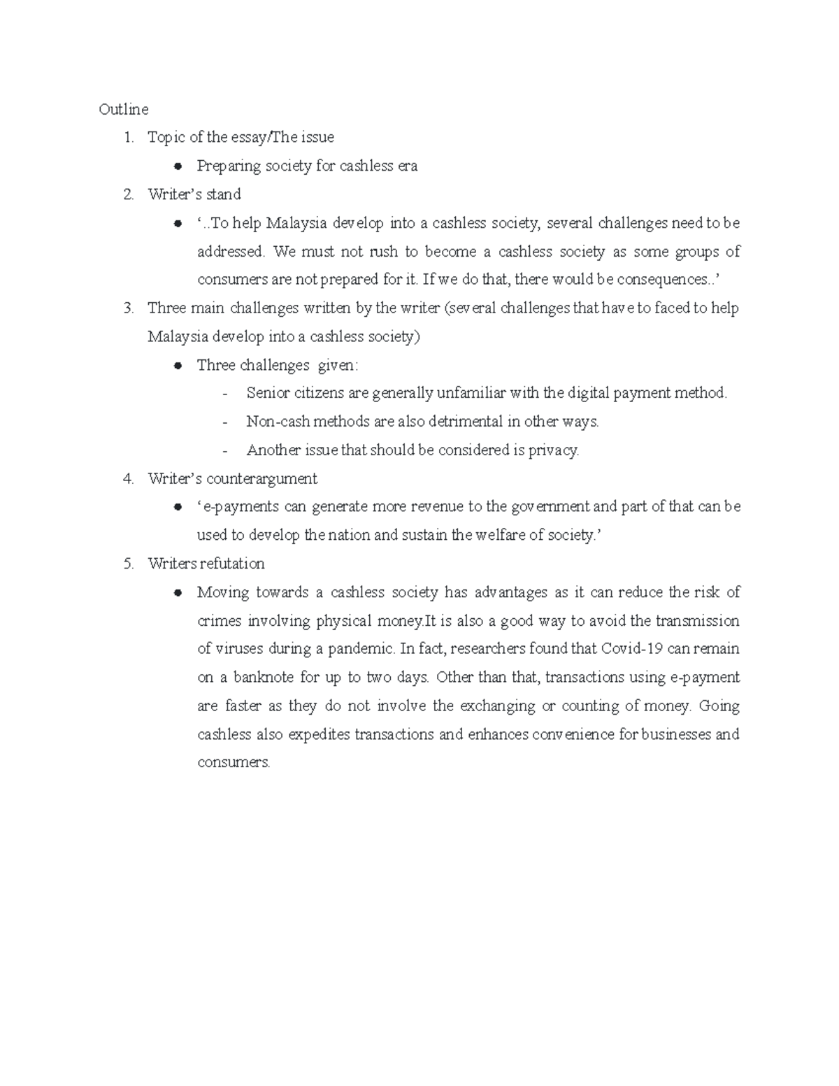 Outline Artile ELC 231 - EVALUATIVE COMMENTARY - Outline 1. Topic of ...