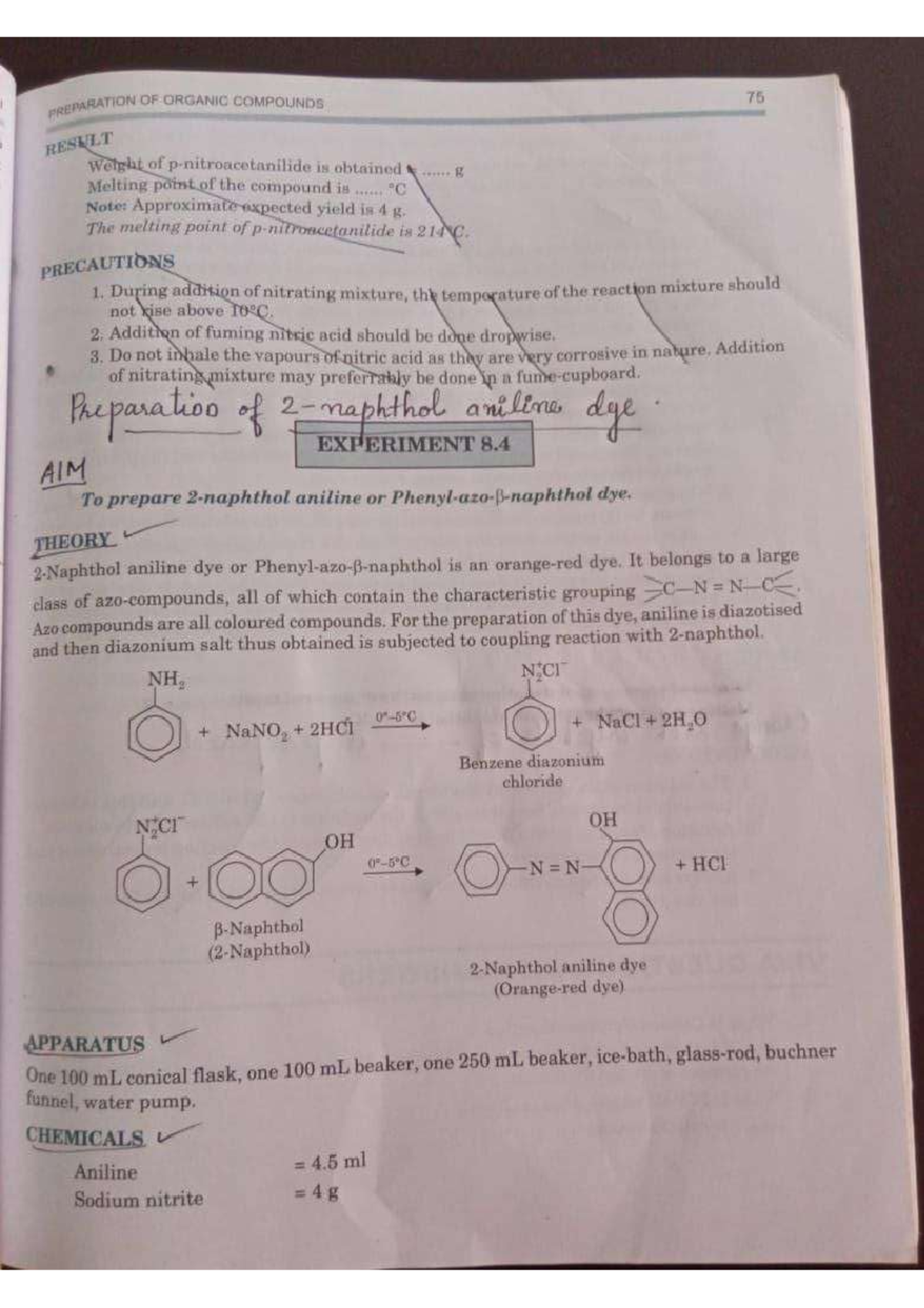 Preparation of 2-Naphtol aniline dye - Machine learning - Studocu