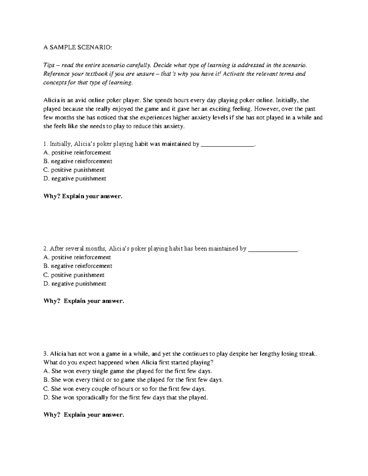 A Sample Scenariochapter 8 - A SAMPLE SCENARIO: Tips – read the entire ...