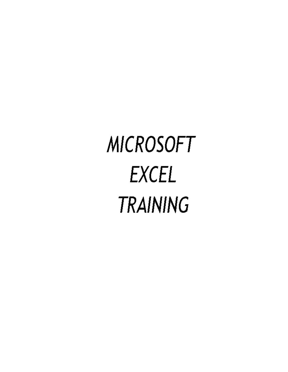 Excel-Training-2 - it is all about on how to train you exel - MICROSOFT ...