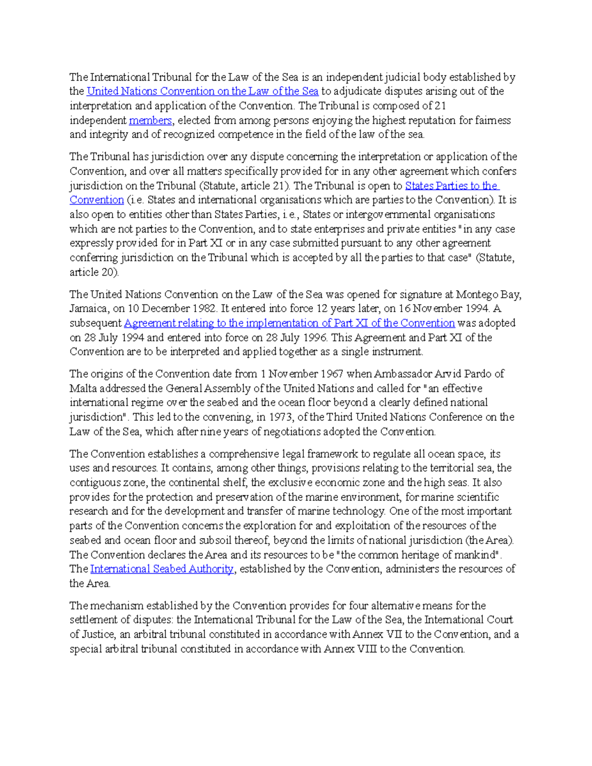 Itlos - International Business and Trade - The International Tribunal ...