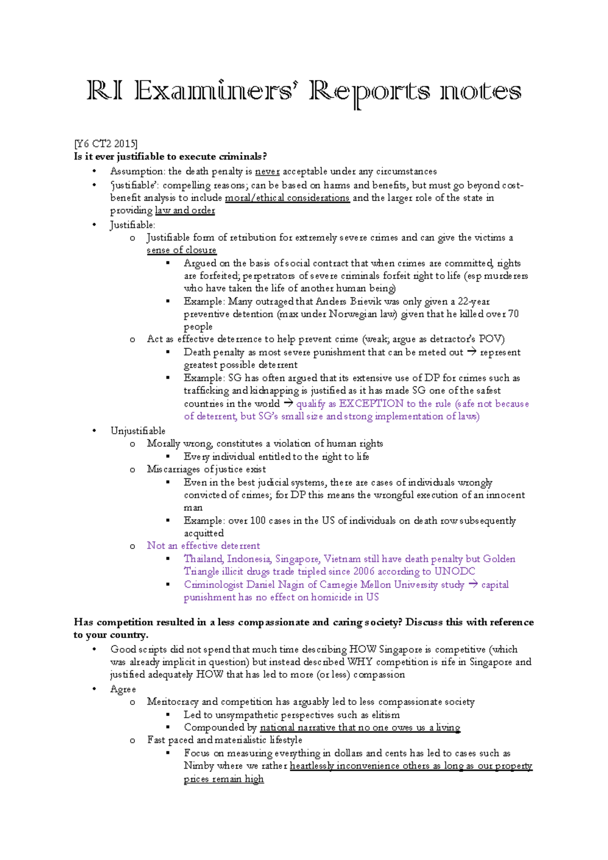 RI Examples - RI Examiners’ Reports notes [Y6 CT2 2015] Is it ever ...