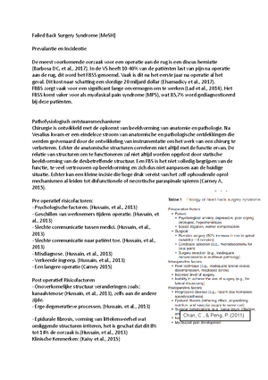 HOAC II stroomschema - Fysiotherapie - Studeersnel
