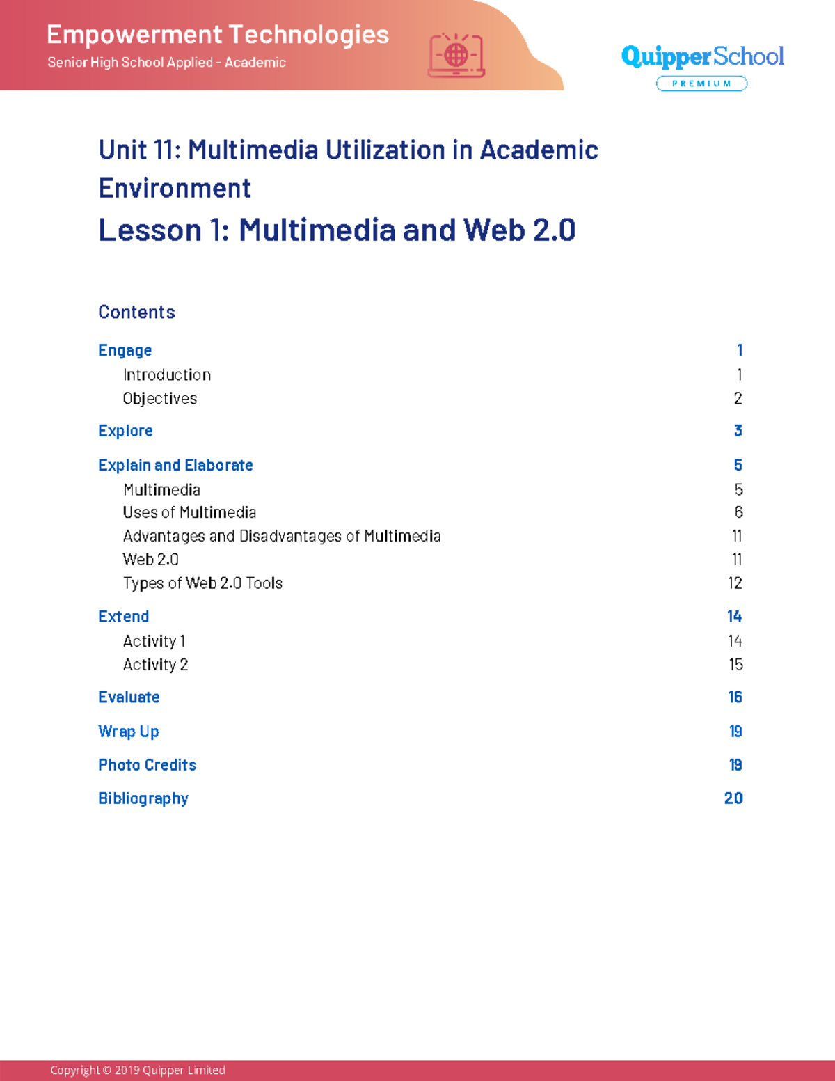 EMT 11 12 Q2 1101 FD - Hshsjsjsjjejej - Unit 11: Multimedia Utilization ...