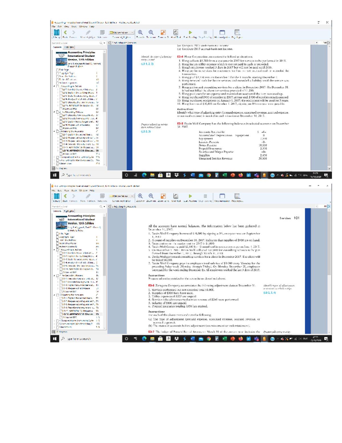 Ch 3 - E3-5 Devin Wolf Company has the following balances in selected ...