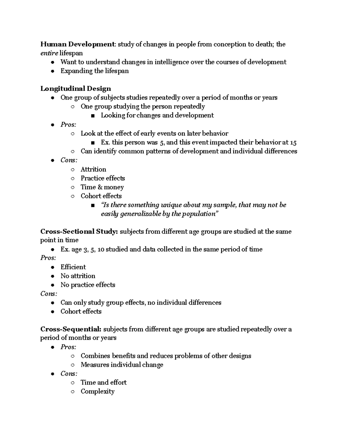 Psy1 - Brian Crosby Lecture - Human Development: study of changes in ...