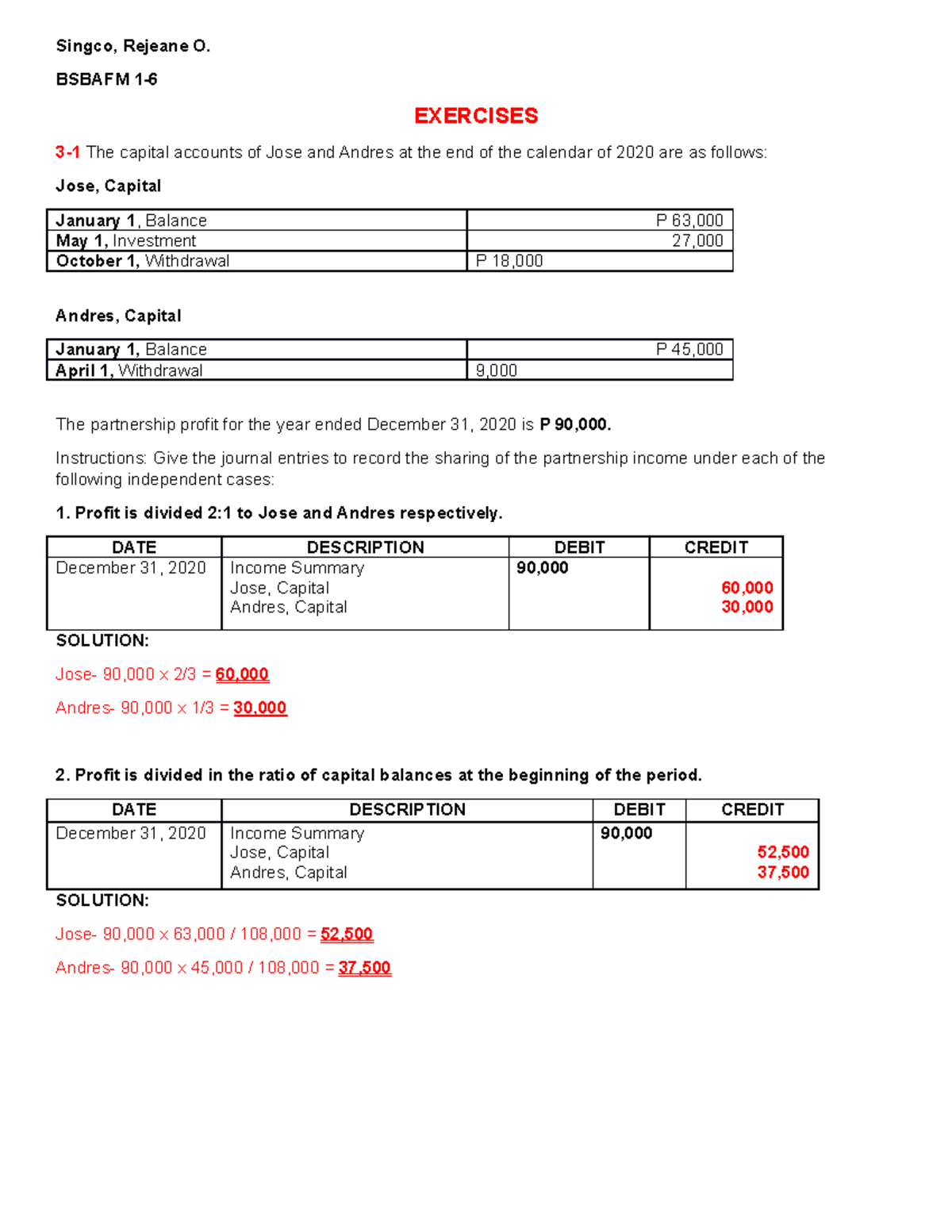 ACCOUNTING EXERCISES IN FINANCIAL AND ACCOUTING REPORTING - Singco ...