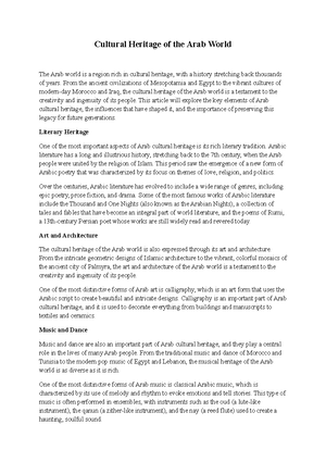 Religious Heritage of the Arab World - From the ancient polytheistic ...