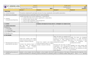 EAPP Quarter 4 WEEK8 - eapp - DAILY LESSON LOG Department of Education ...