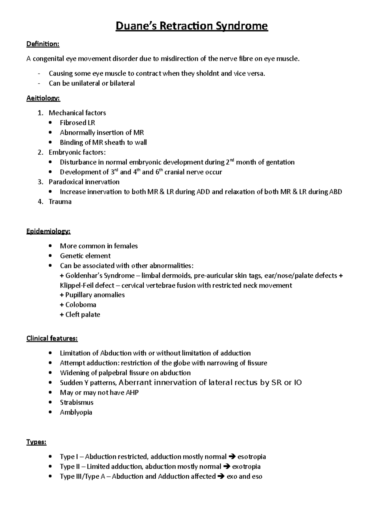 Duane's syndrome - n/a - Duane’s Retraction Syndrome Definition: A ...