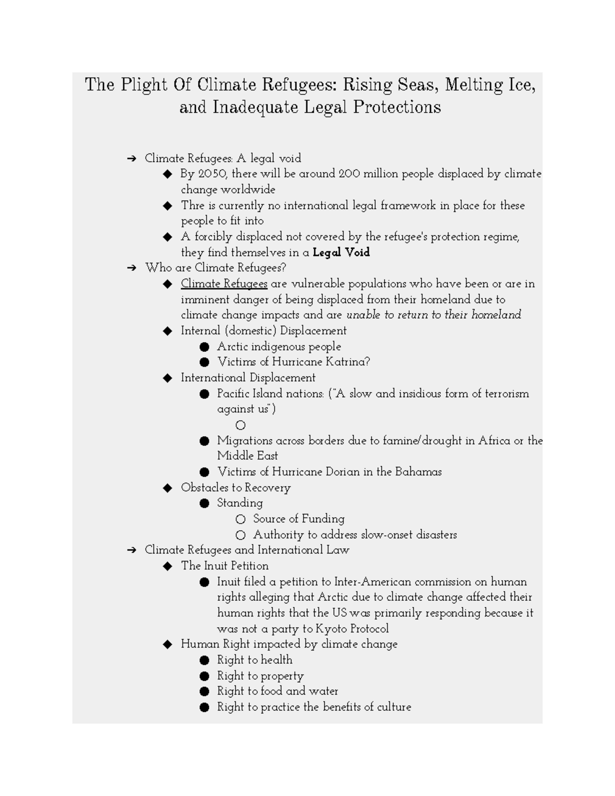 The Plight Of Climate Refugees Rising seas, melting ice, and inadequate legal protections - The ...