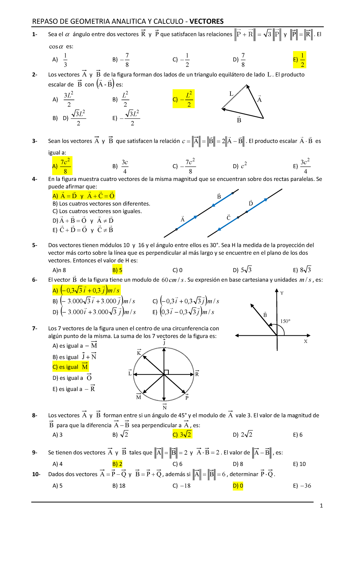 Repaso 4 vectores 2 - Resumen Geometría Analítica y Cálculo - Warning: TT: undefined function ...