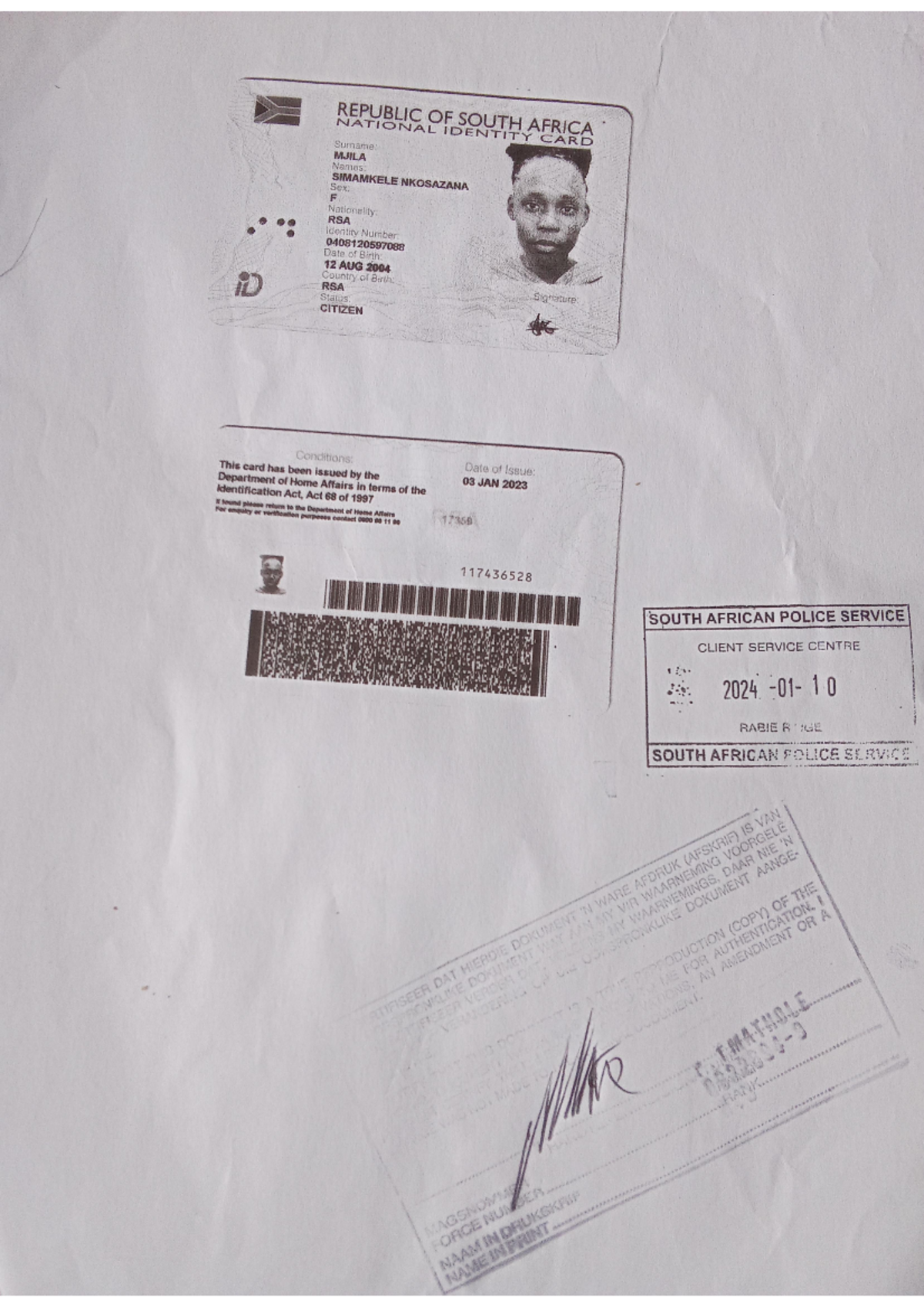 Certified ID - I'm doing my first year in the course and I'd really ...