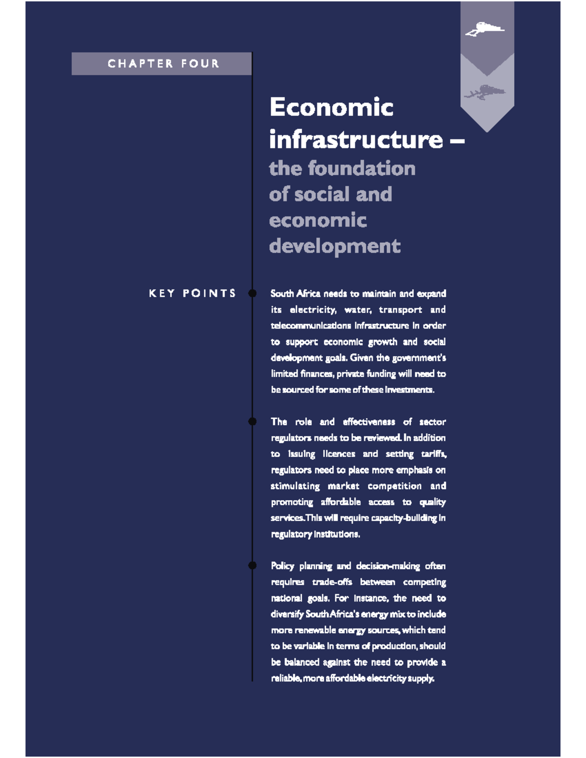 NDP - Chapter 4 - Economic - CHAPTER 4: ECONOMIC INFRASTRUCTURE – THE ...