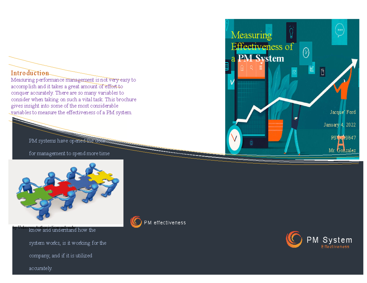 PM System week 4 in Psych 665 - P M e f f e c t i v e n e s s E f f e c ...