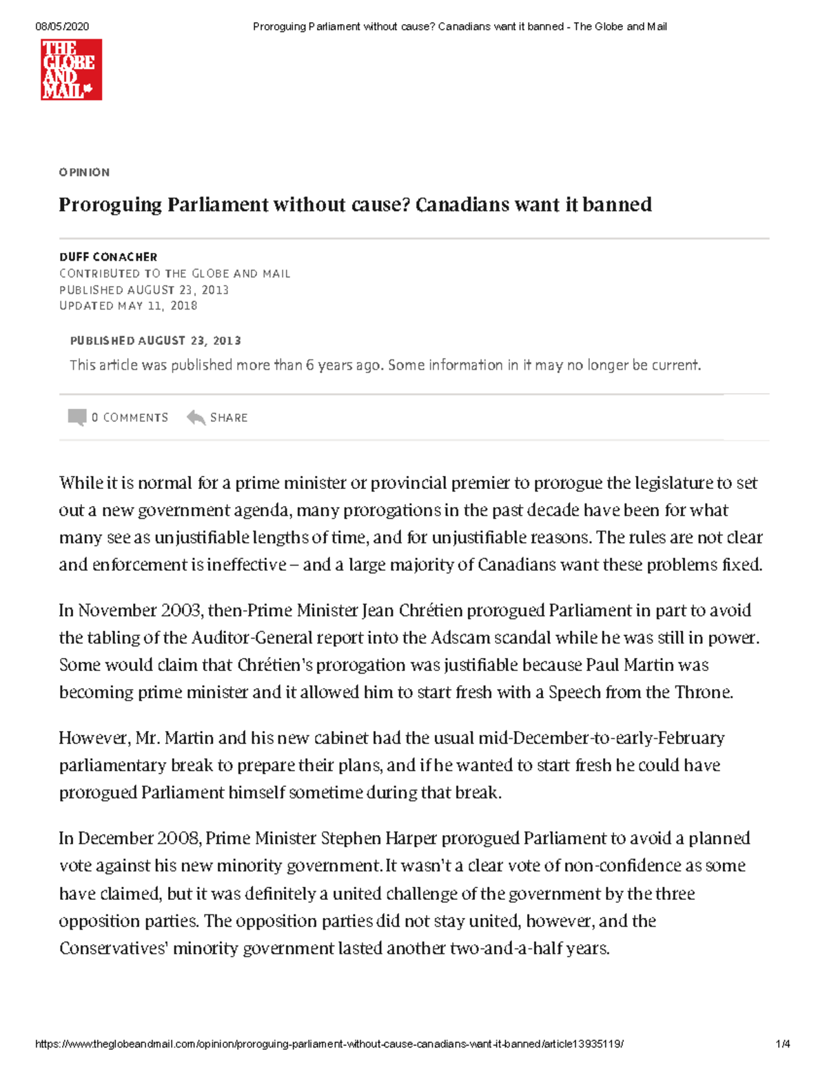 Proroguing Parliament without cause Canadians want it banned - The ...