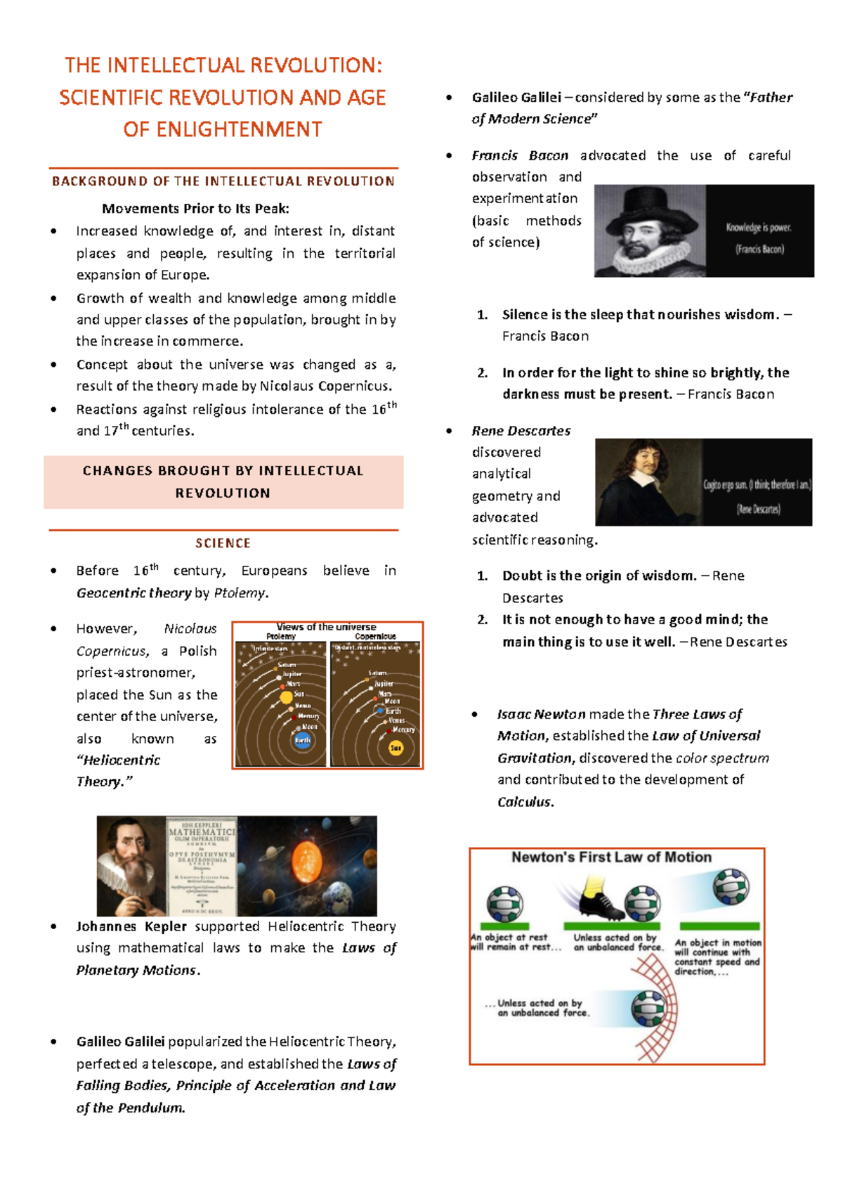 The Intellectual Revolution - THE INTELLECTUAL REVOLUTION: SCIENTIFIC ...