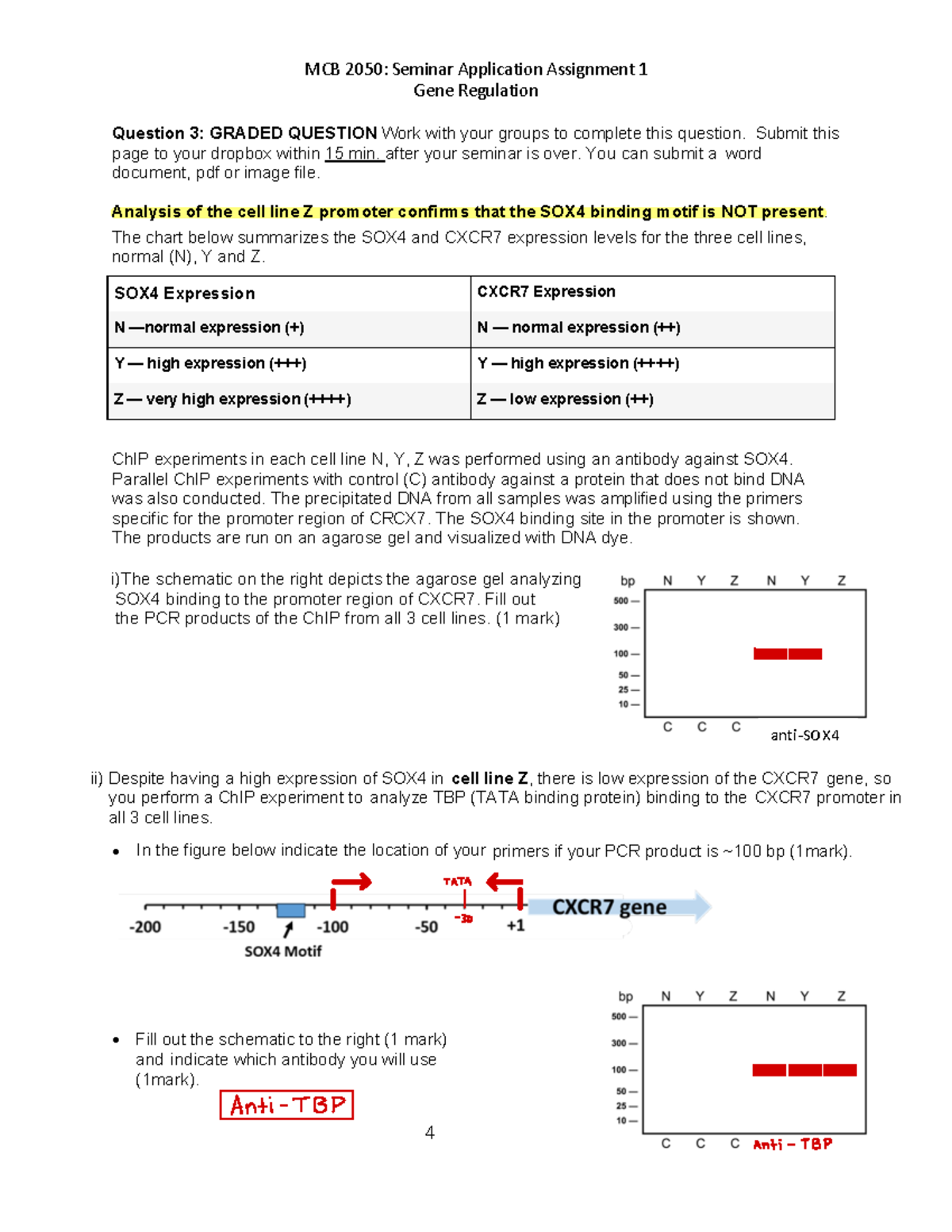 Seminar 1 - MCB 2050 : Seminar Application Assignment 1 Gene Regulation ...