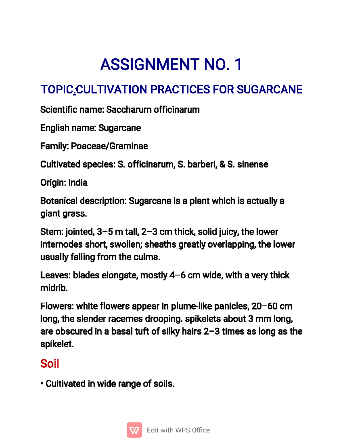 Assignment - NOTES - Agriculture - Studocu