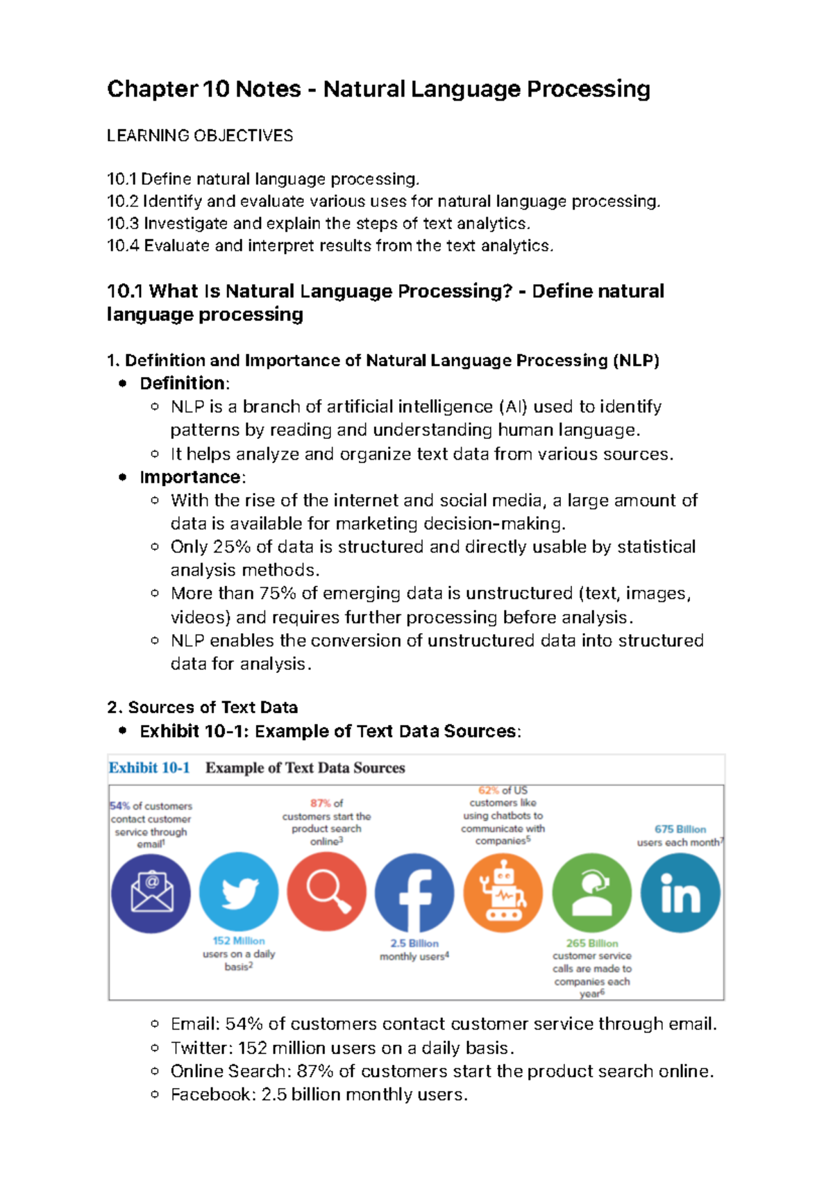Chapter 10 Notes Natural Language Processing Chapter 10 Notes