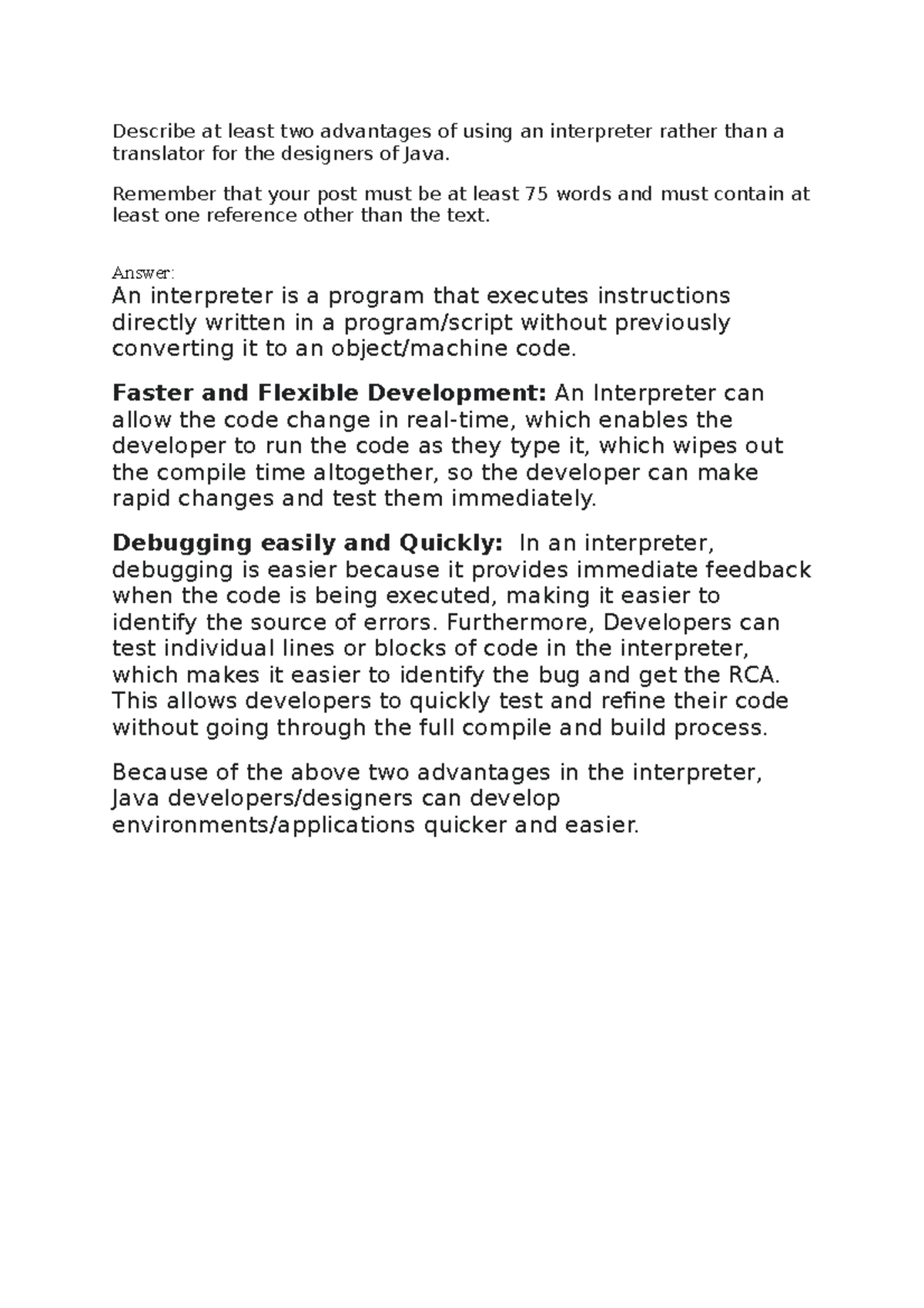 Computer Systems And Concepts Week 2 Discussion Describe At Least Two Advantages Of Using An