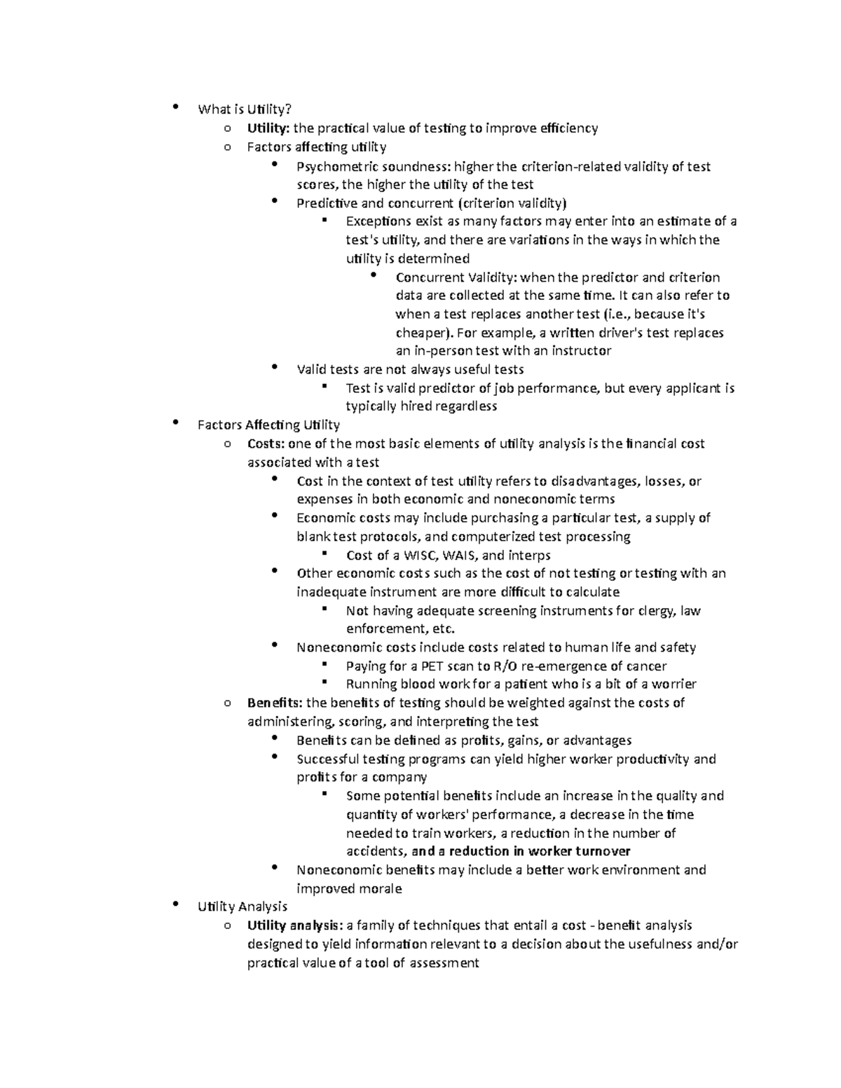 Chapter 7 - Utility - What is Utility? o Utility: the practical value ...
