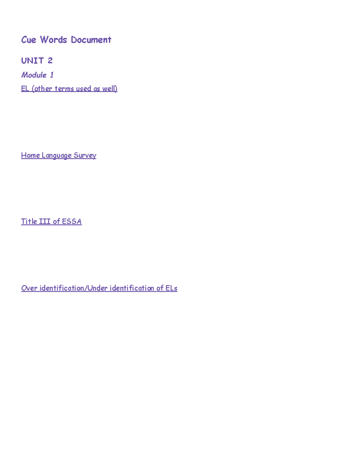 D169 Essential Practices for Supporting Diverse Learners (Cue Words ...