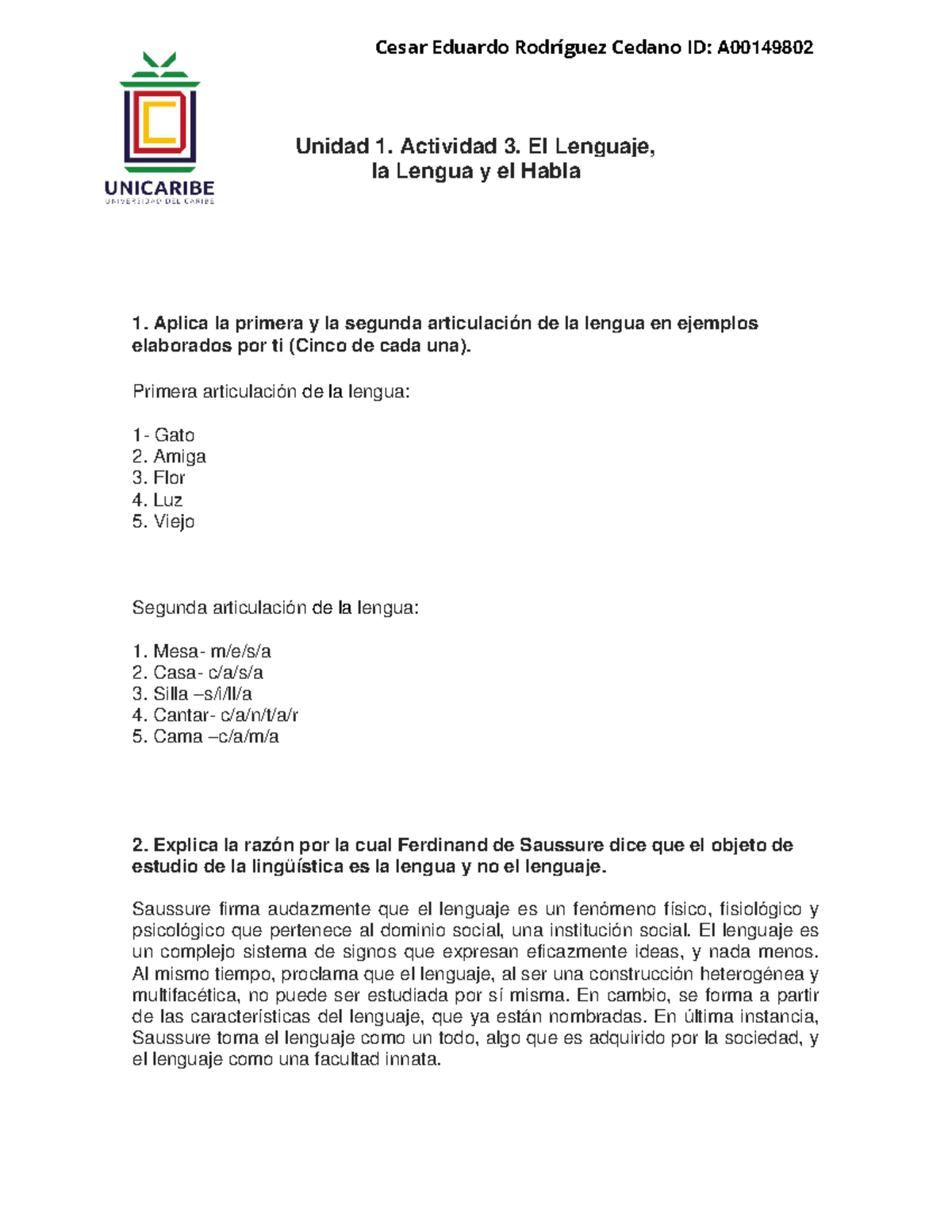 Rodriguez Cedano - Cesar Eduardo -Unidad 1. Actividad 3. El Lenguaje ...