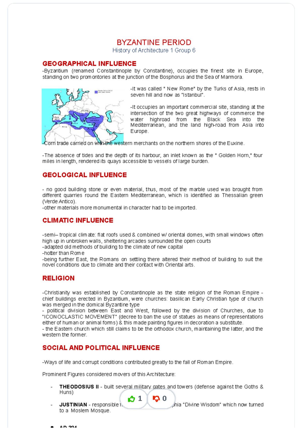 Byzantine-period compress - BYZANTINE PERIOD History of Architecture 1 Group 6 GEOGRAPHICAL ...