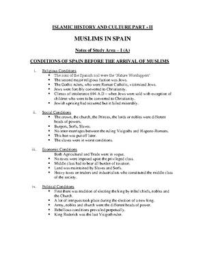 320986946 Notes of Islamic History 1 - NOTES OF ISLAMIC HISTORY ...