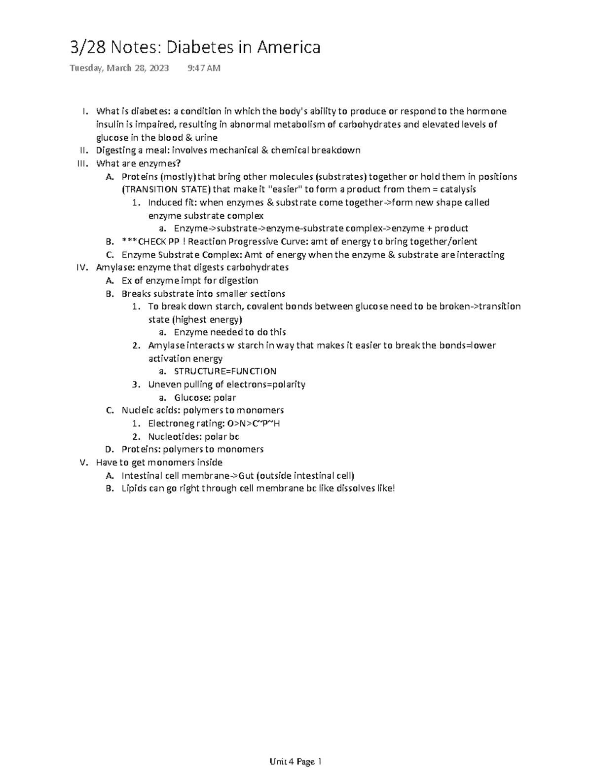 Unit 4: Diabetes in America Notes - What is diabetes: a condition in ...