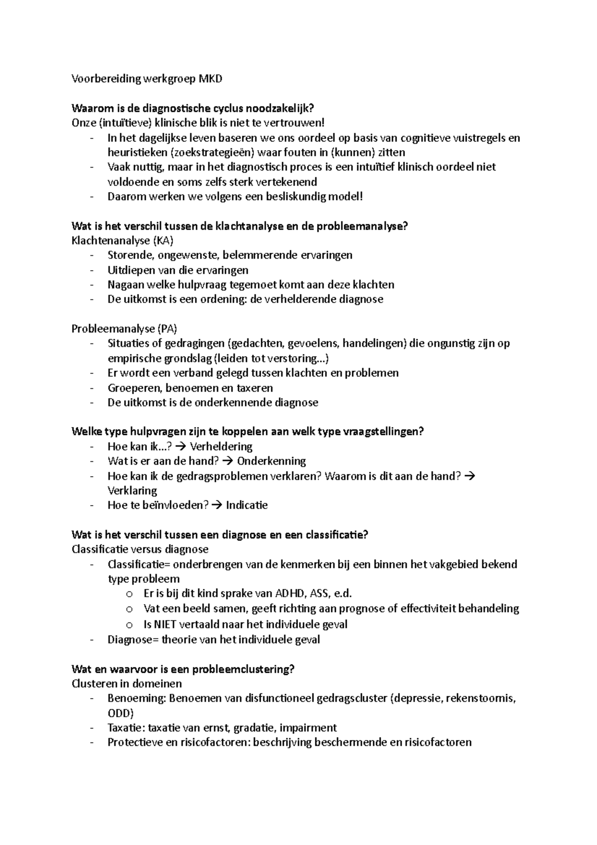 Voorbereiding werkgroep MKD - Voorbereiding werkgroep MKD Waarom is de ...