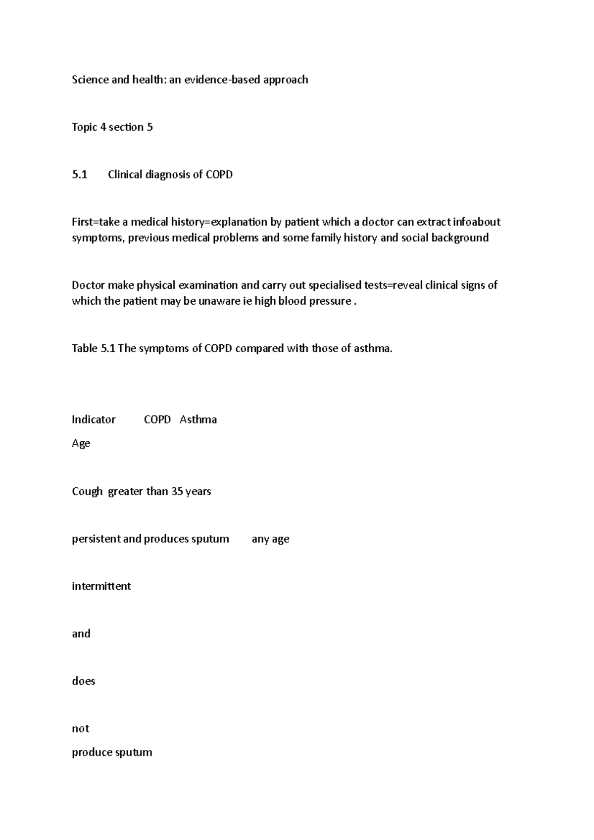 Topic 4 Section 5 5 1 5 2 5 3 5 Science And Health An