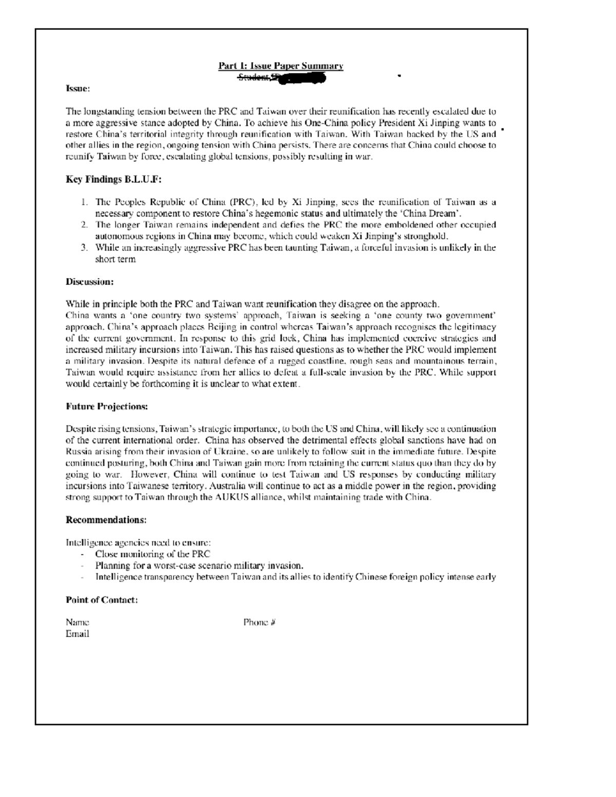 Intelligence Paper 4 (2) - PICT201 - Studocu