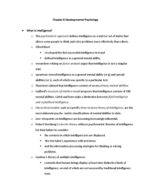 Chapter 10 Developmental Psychology - Chapter 10 Developmental ...