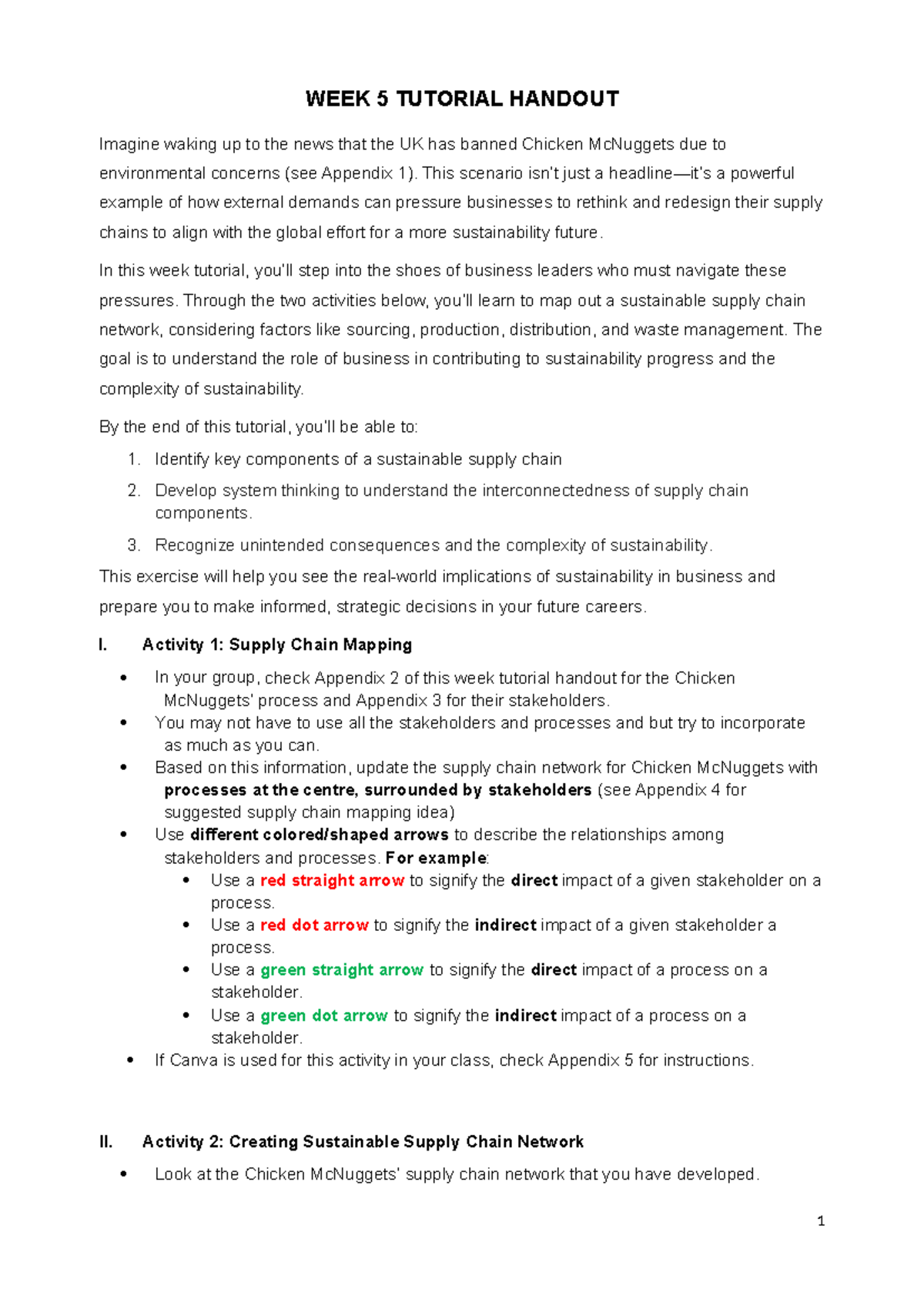 Week 5 Tutorial handout - WEEK 5 TUTORIAL HANDOUT Imagine waking up to the news that the UK has ...