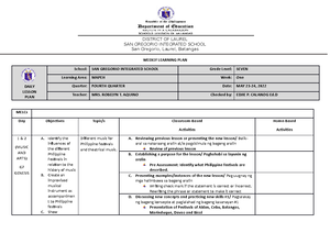 TA PLAN - Teacher Bi - 50101 SAN GREGORIO INTEGRATED SCHOOL San ...