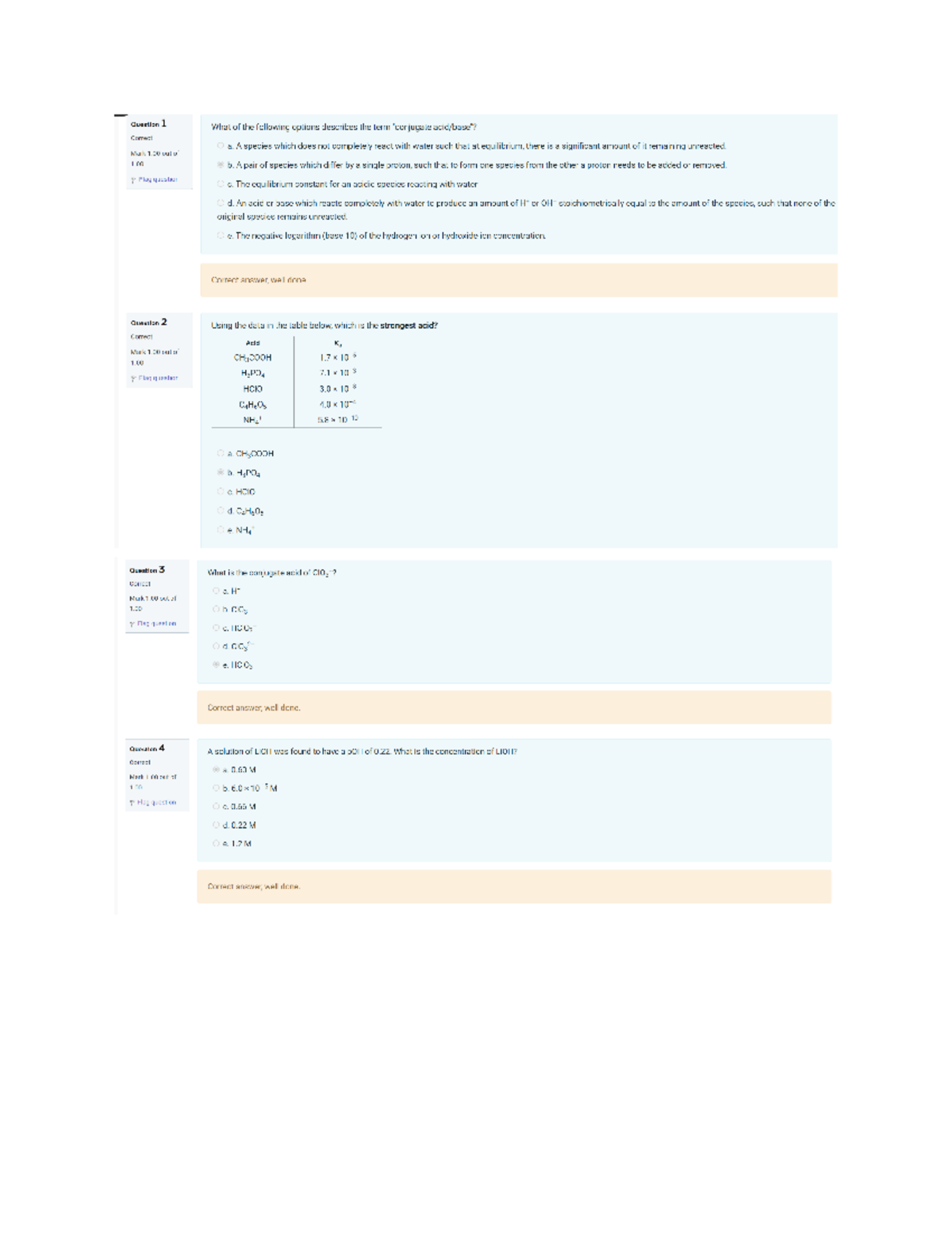 Chem1011 - week 6 quiz 10/10 - CHEM1011 - Studocu